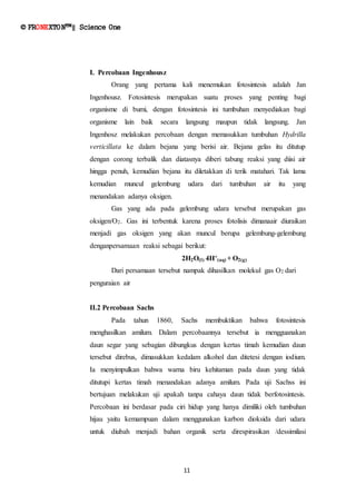 Percobaan ingenhousz dan sach | PDF