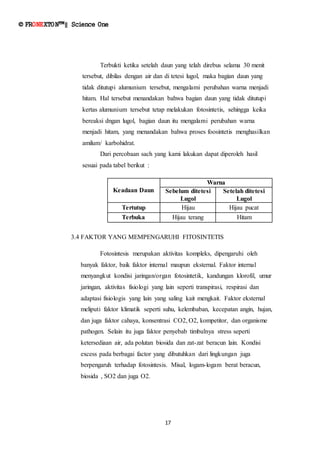 Percobaan ingenhousz dan sach | PDF