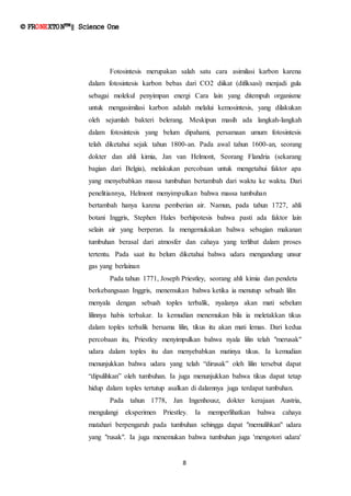 Percobaan ingenhousz dan sach | PDF