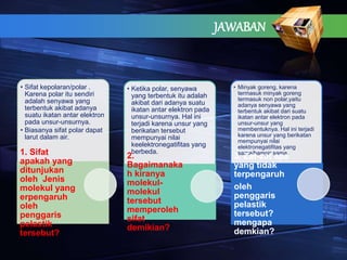 Kimia "Eksperimen Kepolaran" | PPTX