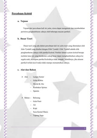 makalah Percobaan koloid | DOCX