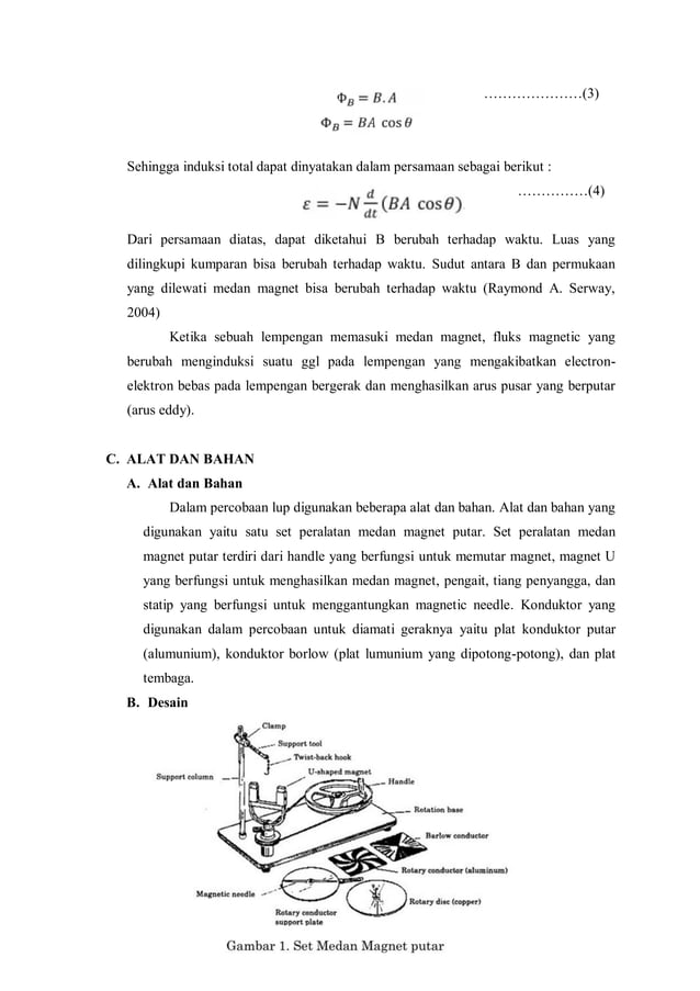 Percobaan medan magnet putar ana kinanti | PDF