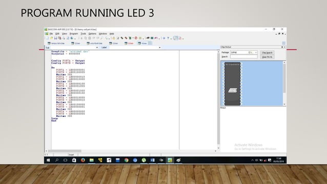 pemrograman running led dengan 3 macam gaya | PPT