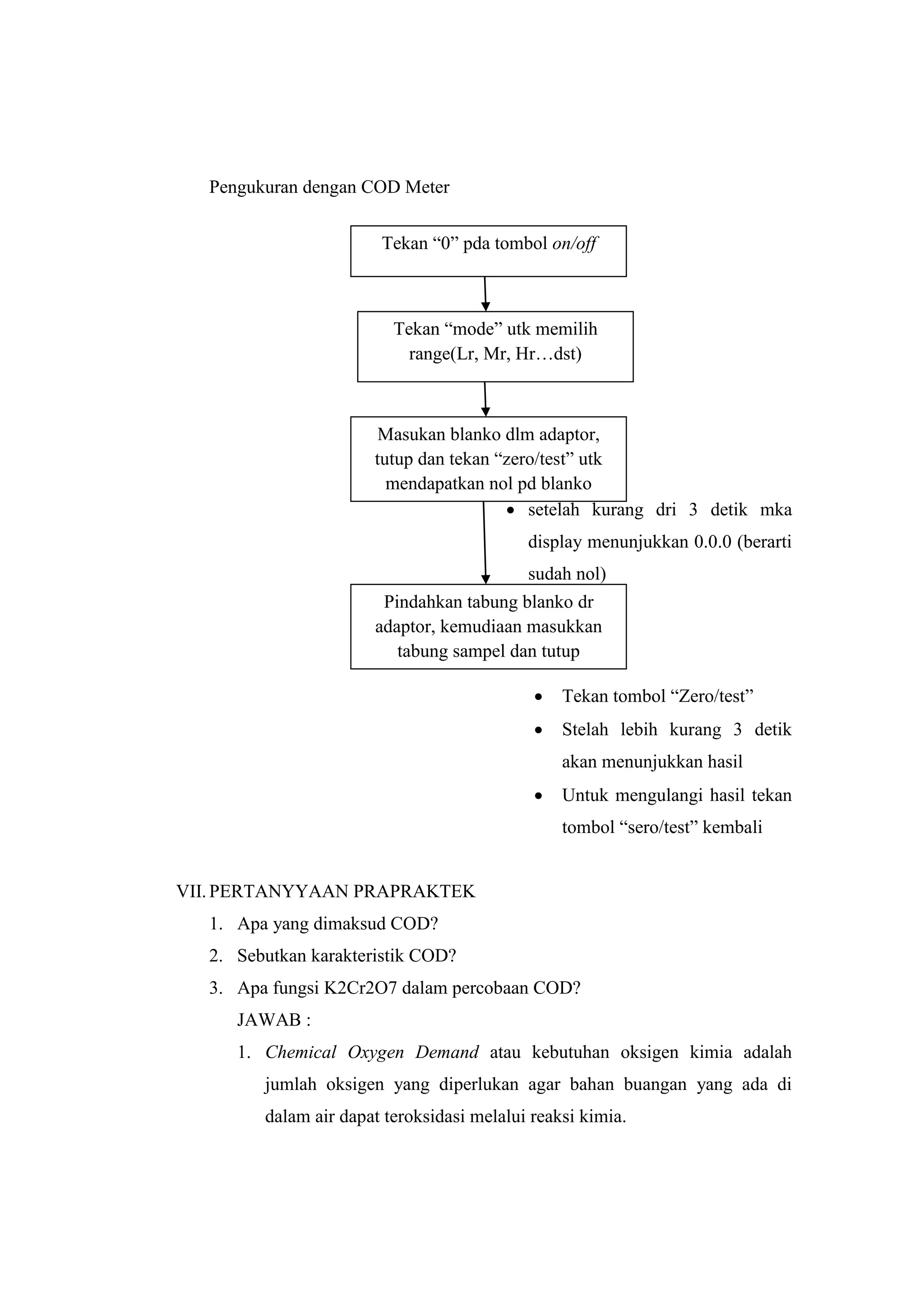 Percobaan v analisa COD air | DOCX