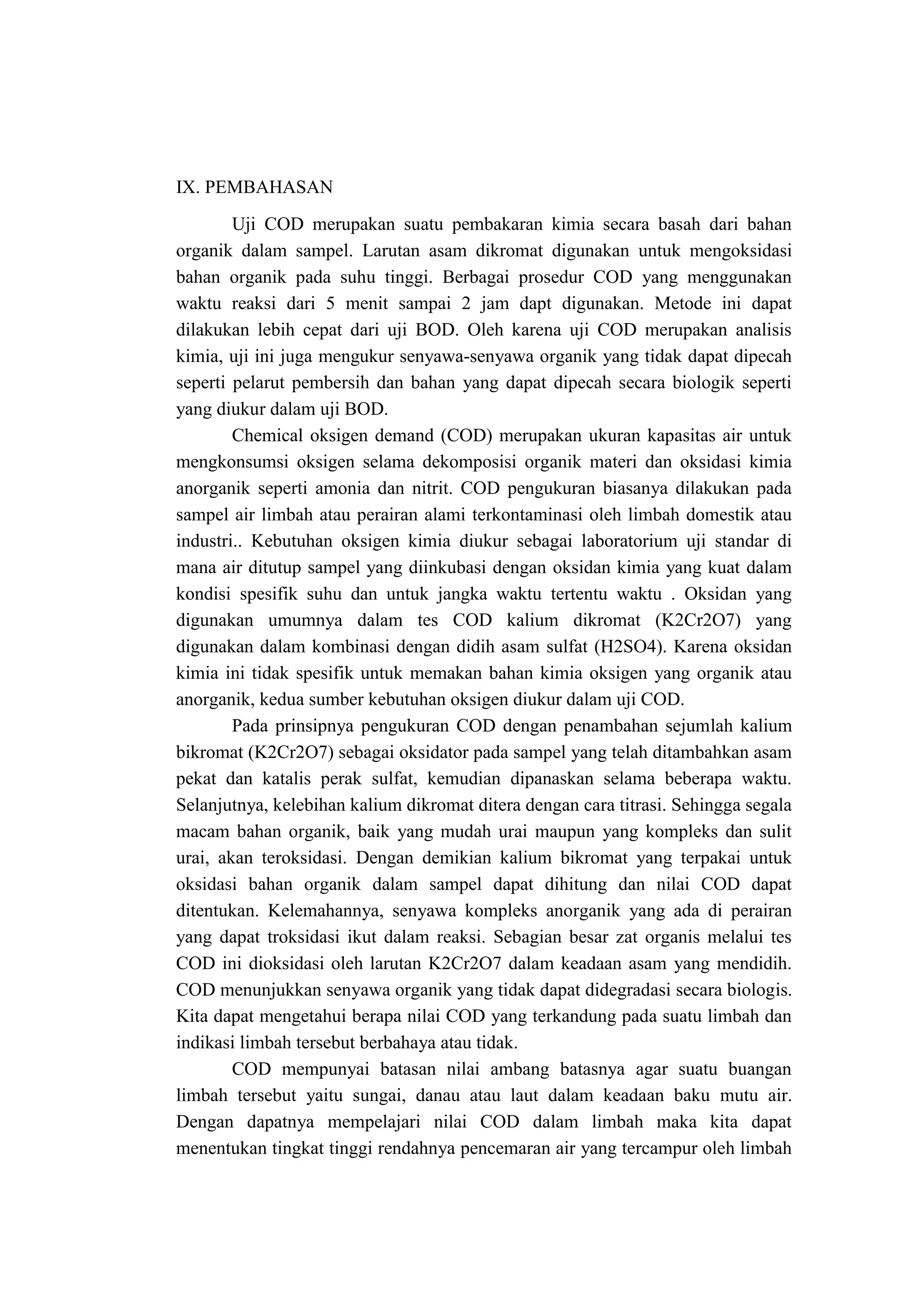 Percobaan v analisa COD air | DOCX