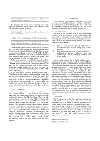 Understanding the Privacy Implications of Using Context-based Awareness Cues in Social Networks ...