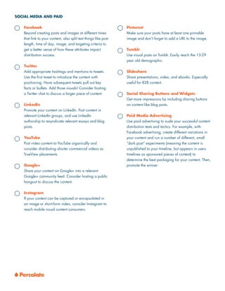 Percolate's Ultimate Content Marketing Distribution Checklist | PDF