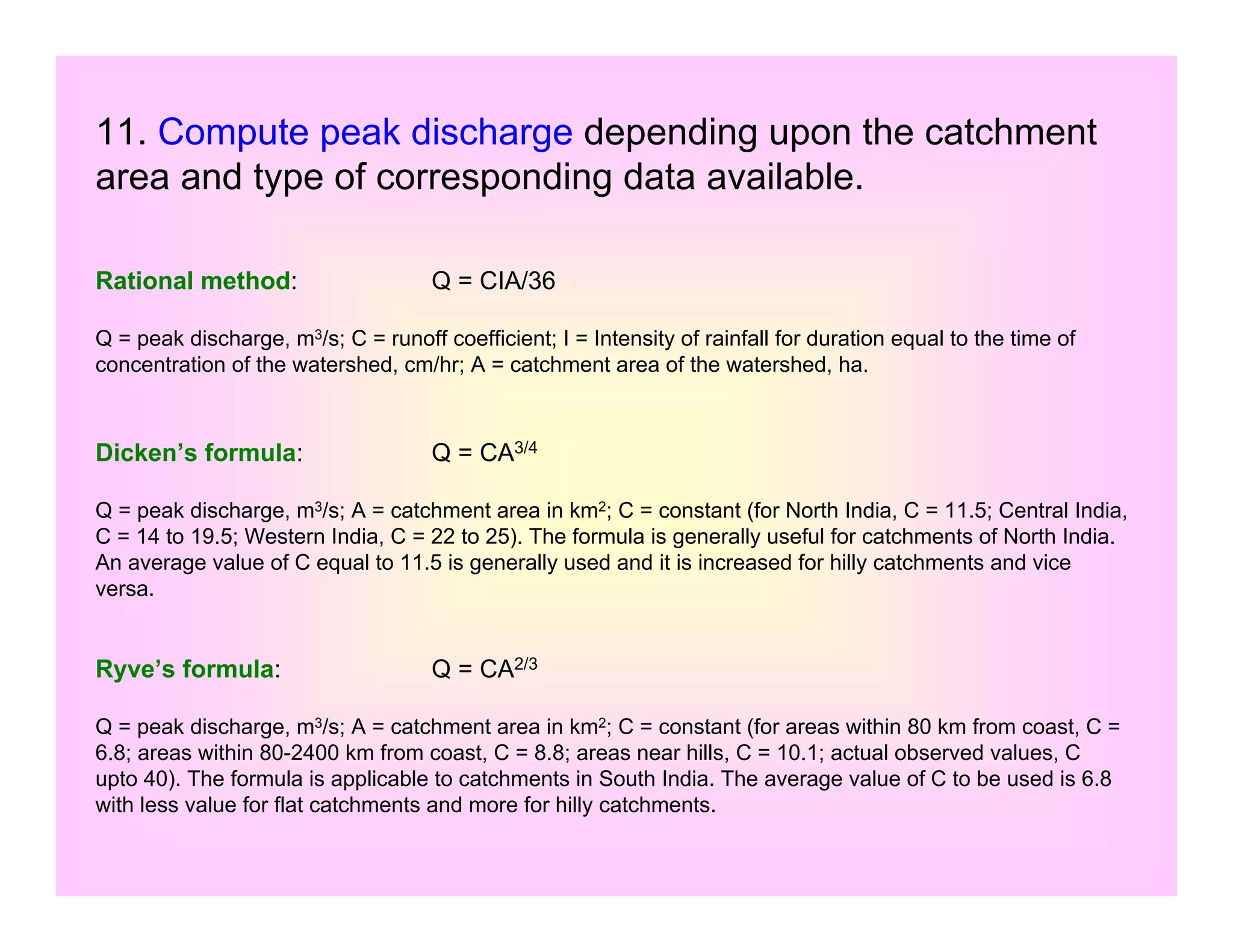 Hydrologic Design of a Percolation Tank | PDF