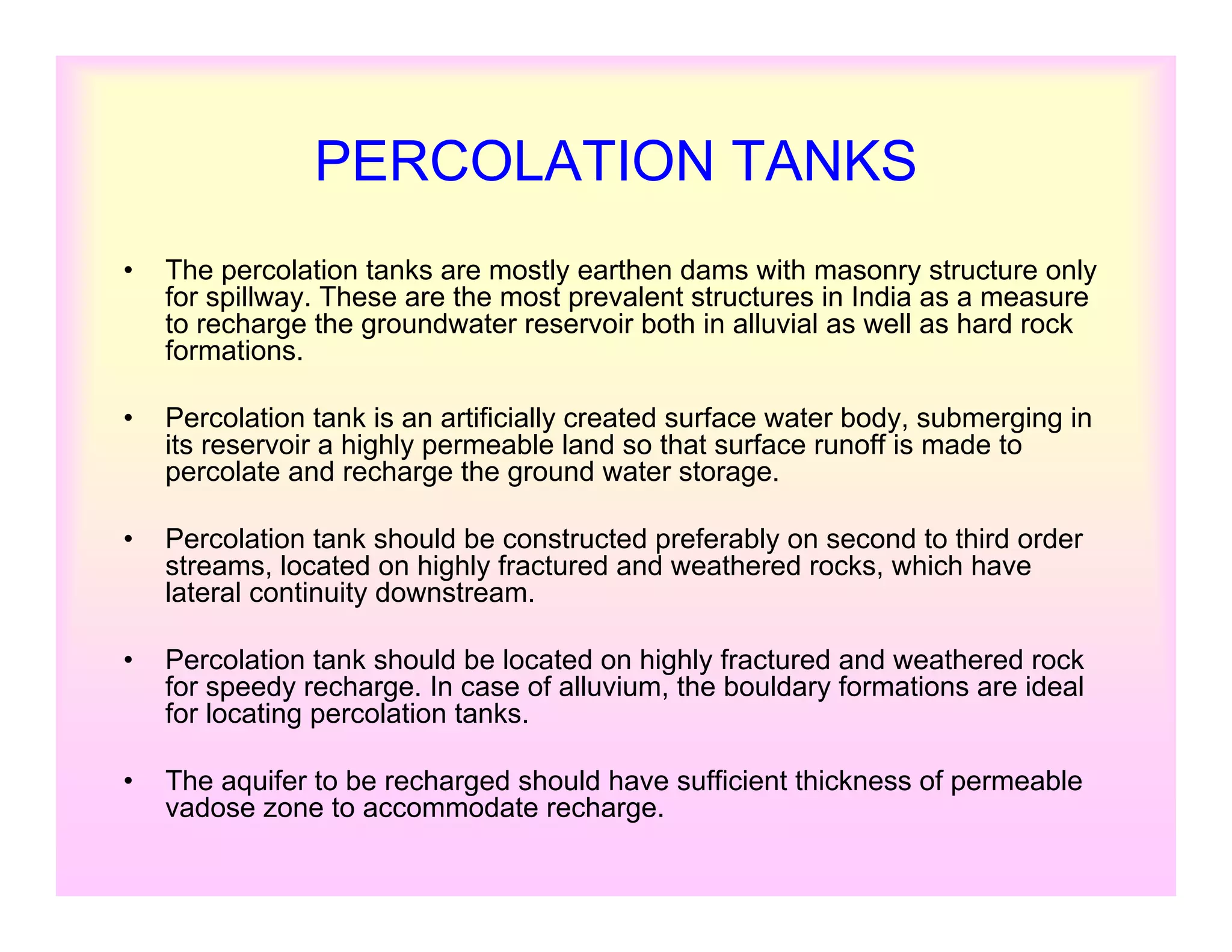 Hydrologic Design of a Percolation Tank | PDF