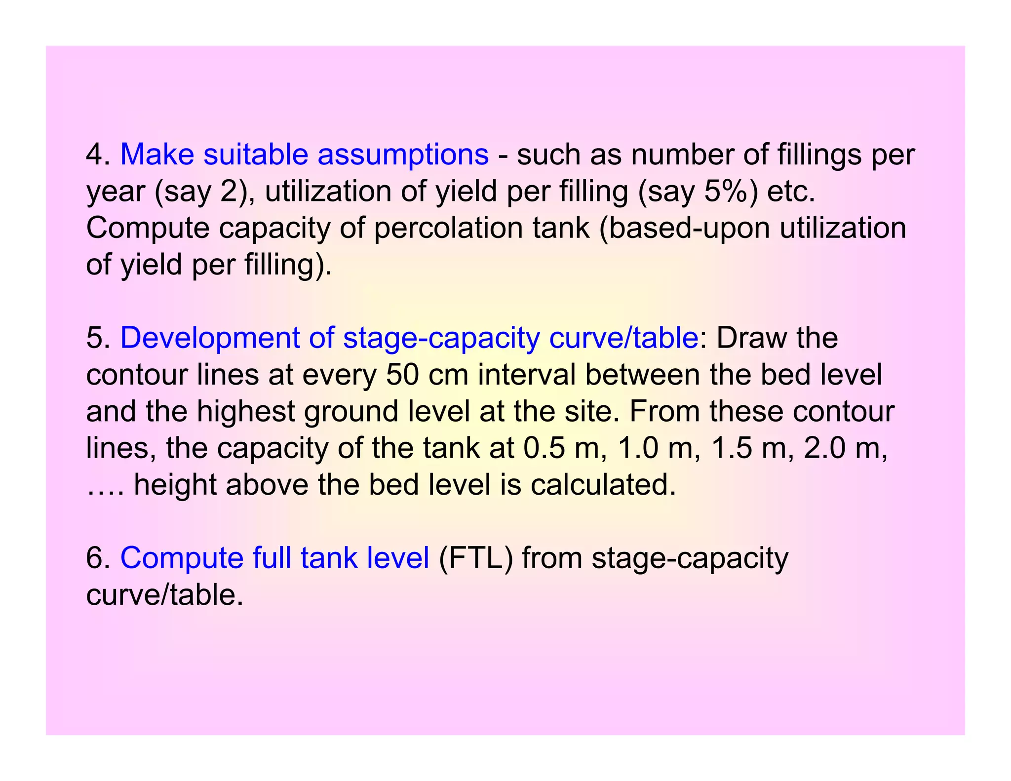Hydrologic Design of a Percolation Tank | PDF