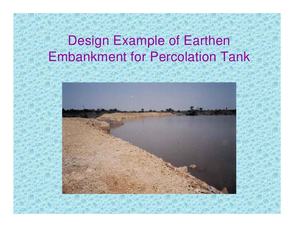 Hydrologic Design of a Percolation Tank