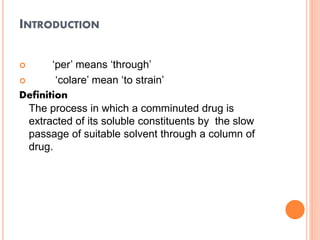 Percolation Definition
