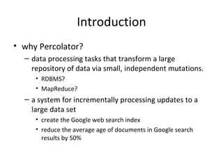 Percolator | PPT
