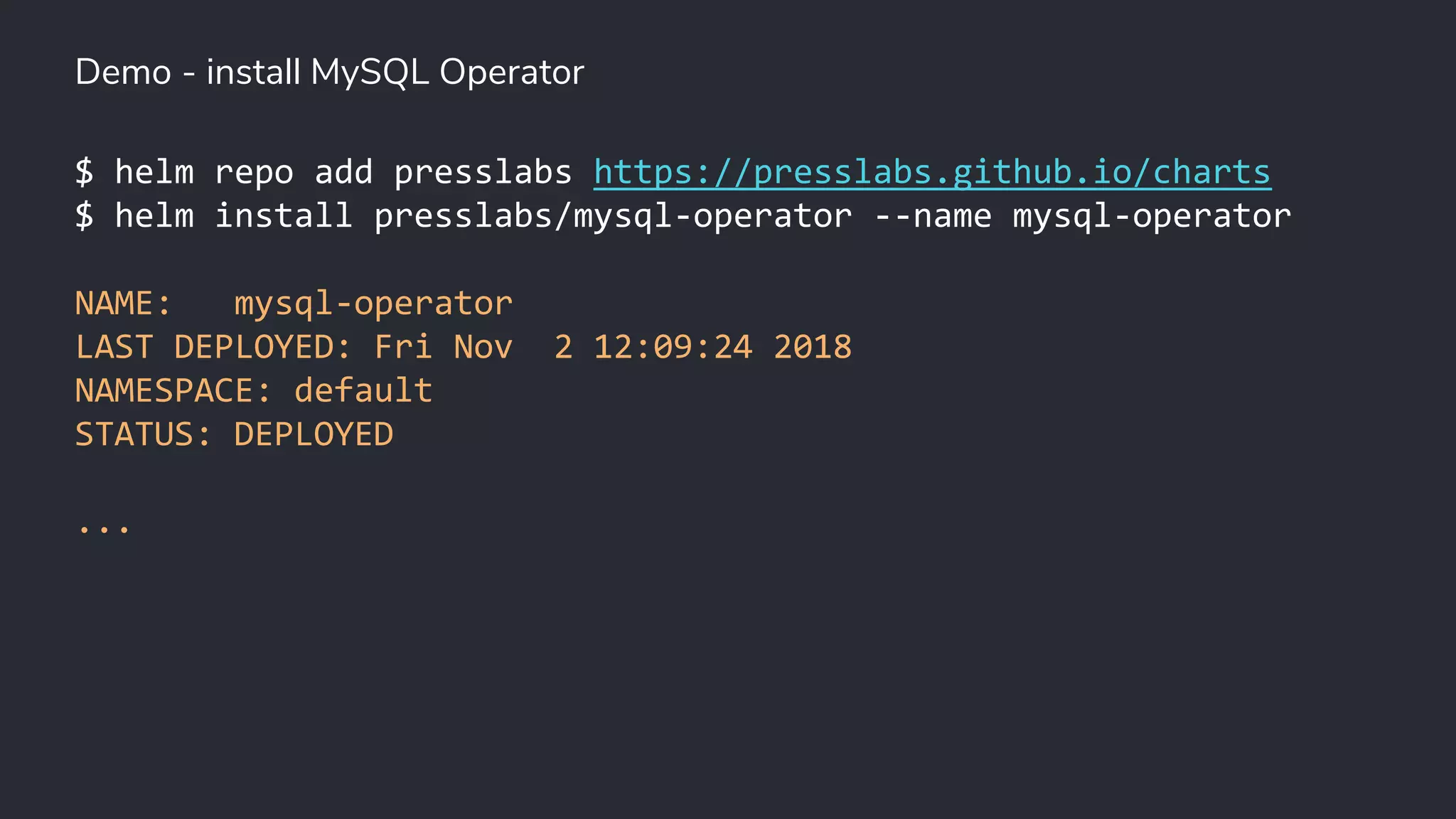 Automating MySQL Deployments on Kubernetes | PPT Automating MySQL Deployments on Kubernetes | PPT