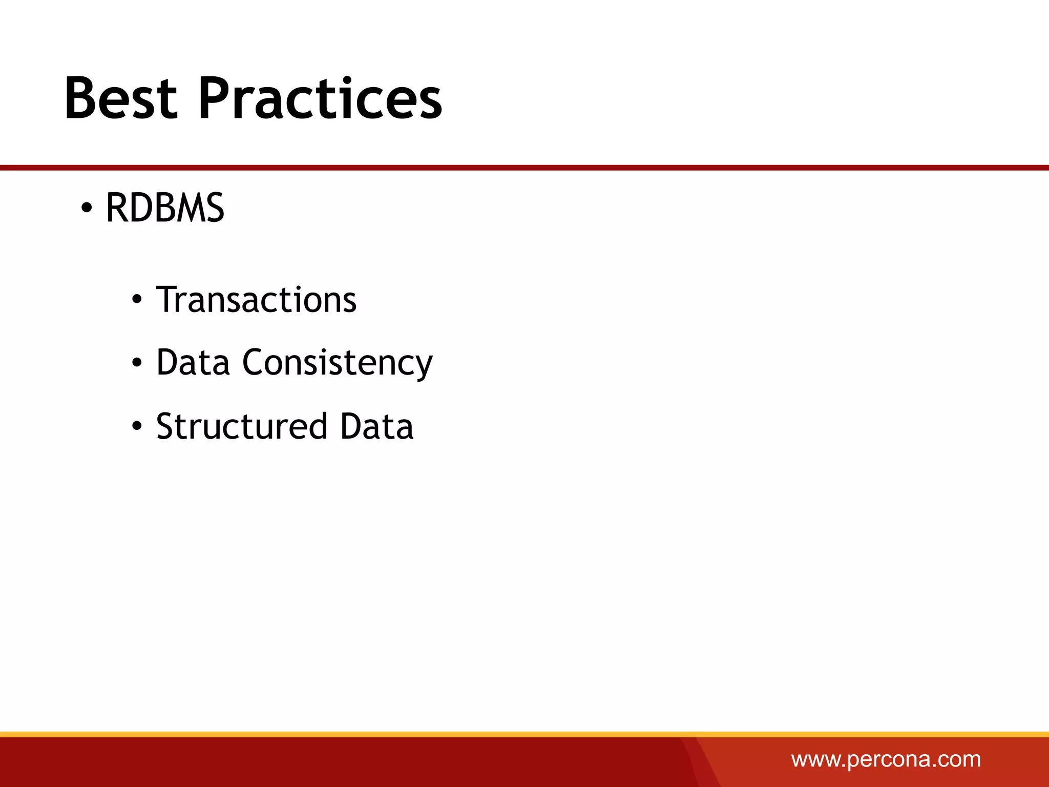 RDBMS & noSQL: Mixed for best performance | PPT