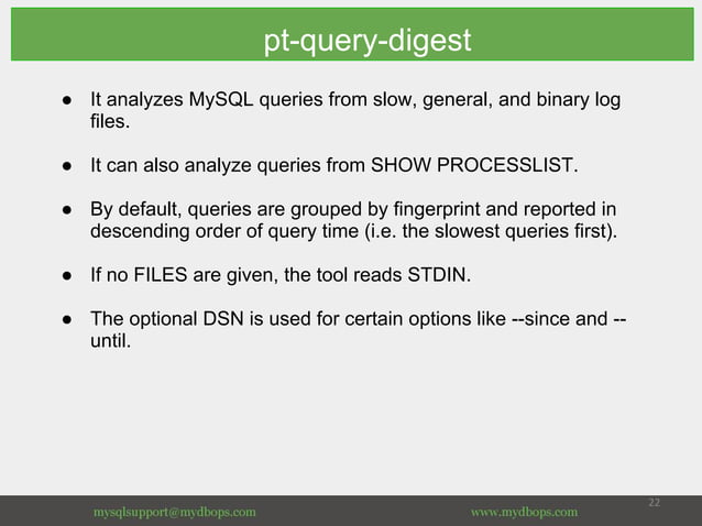 Percona Toolkit for Effective MySQL Administration | PPT