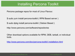 Percona Toolkit for Effective MySQL Administration | PPT
