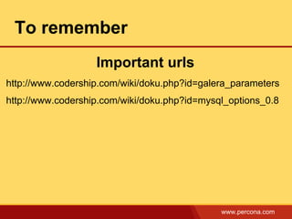 Percona XtraDB 集群内部 | PPT