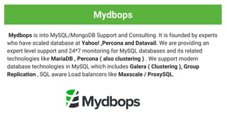 Percona XtraDB Cluster ( Ensure high Availability ) | PPT