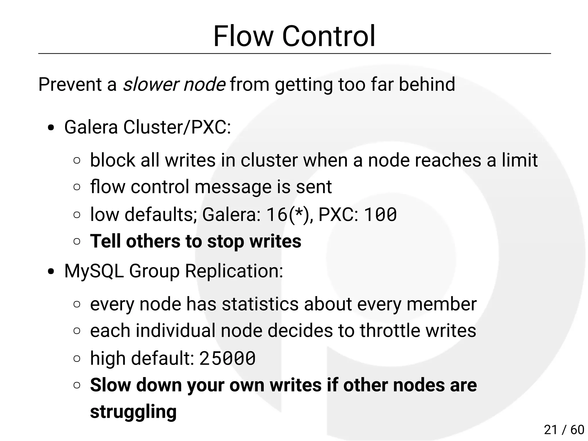 Percona Xtradb Cluster Vs Galera Cluster Vs Mysql Group Replication Ppt
