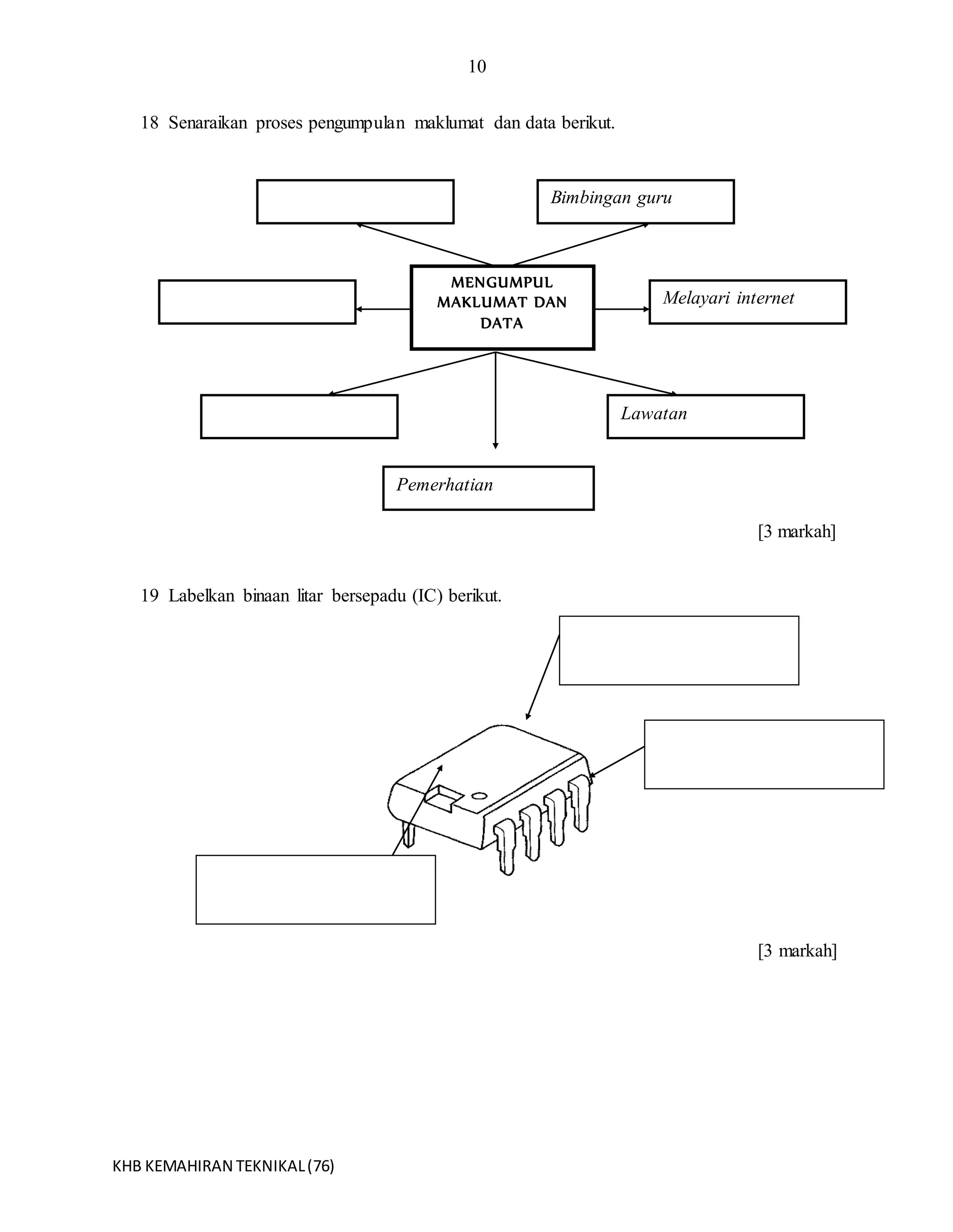 Percubaan PT3 Kemahiran Hidup Kemahiran Teknikal bahagian A | DOCX
