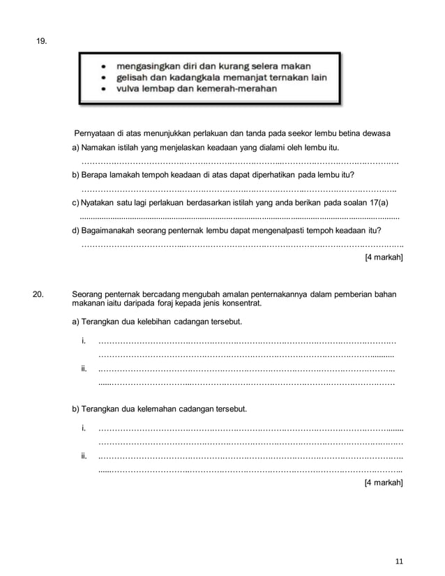 KERTAS PEPERIKSAAN SAINS PERTANIAN T5 | DOCX
