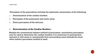 PERCUSSION OF PRECORDIUM.ppt..................x | PPTX