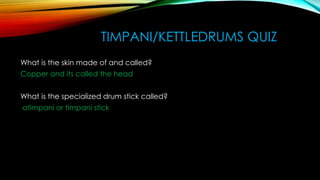 Percussion orchestral instruments | PPTX