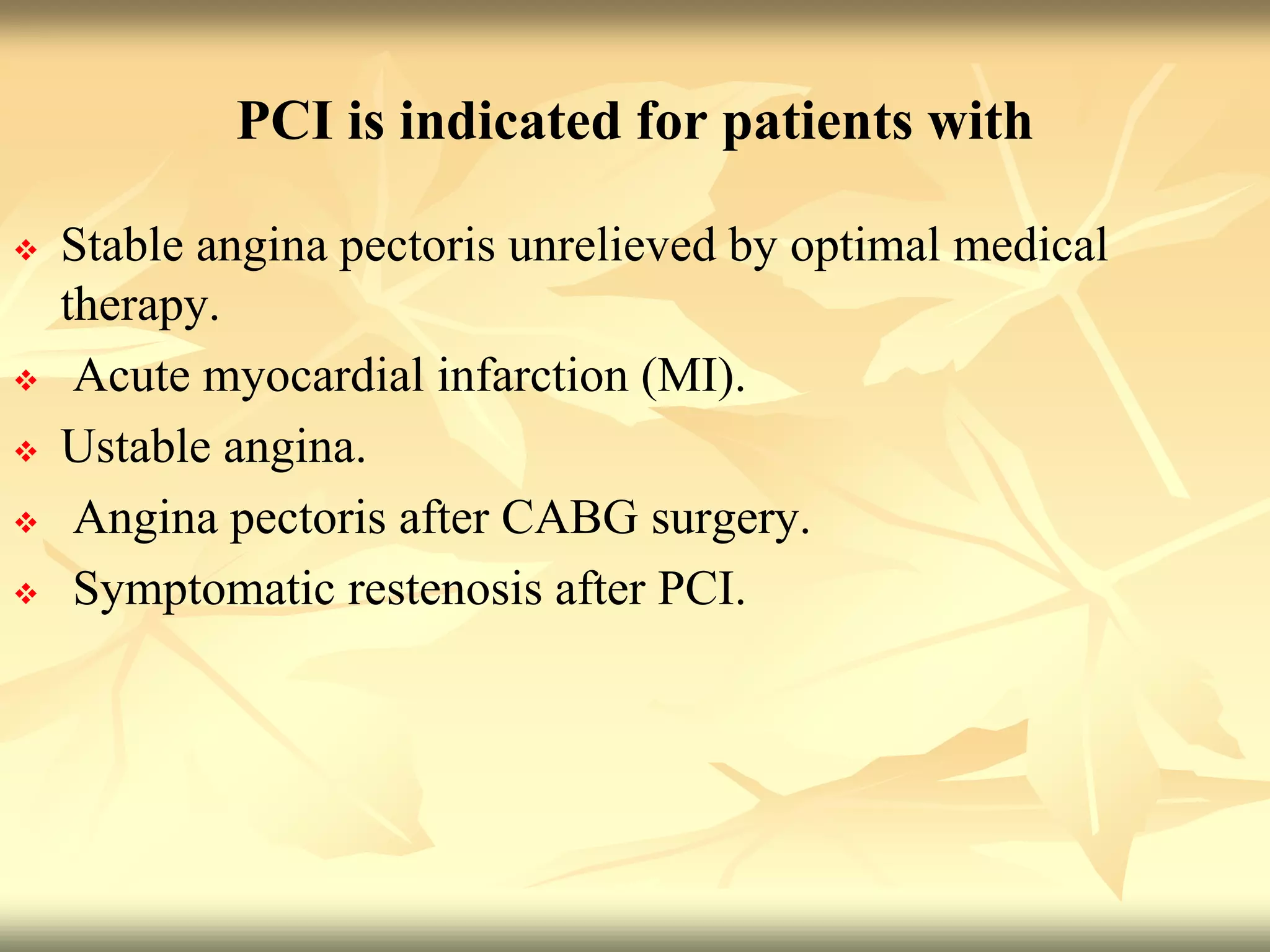 Percutaneous coronary intervention | PPT