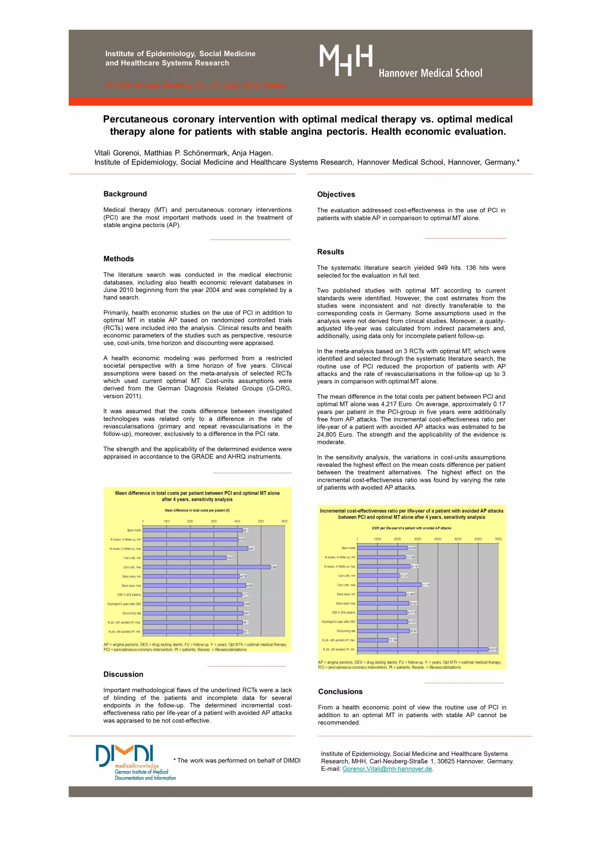 Percutaneous coronary intervention with optimal medical therapy | PDF