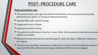 Percutaneous Drainage of Abscess and Post Operative Collections | PPTX