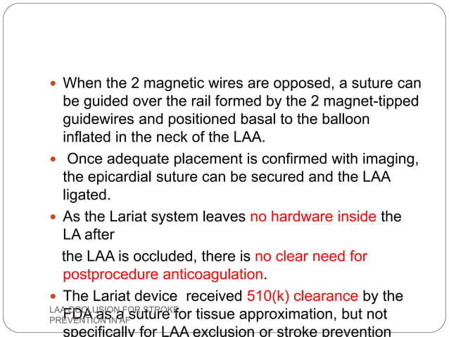 Percutaneous left atrial appendage | PPTX
