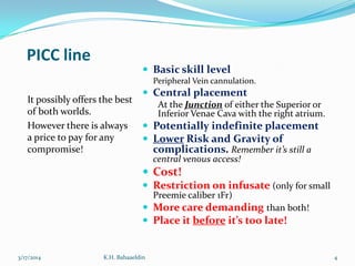 Percutaneously inserted central cather line | PPTX