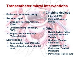 Percutaneous Mitral Repair The Truth | PPT