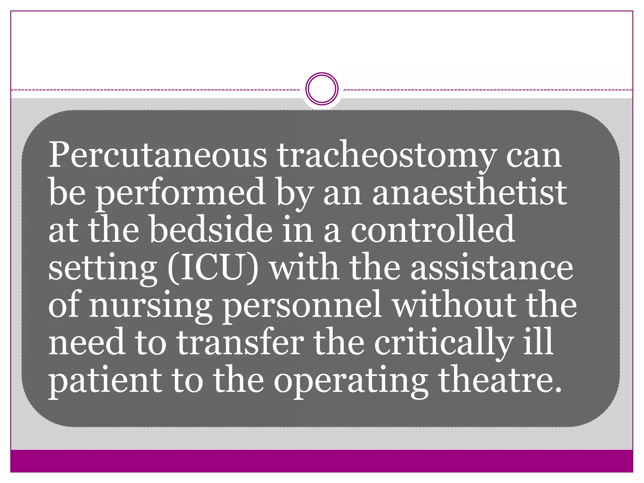 Percutaneous tracheostomy by Saja ALdulaijan | PPTX
