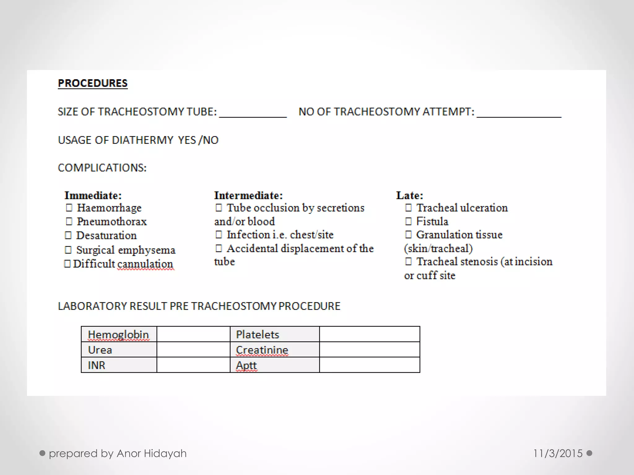 Percutaneous tracheostomy | PPTX