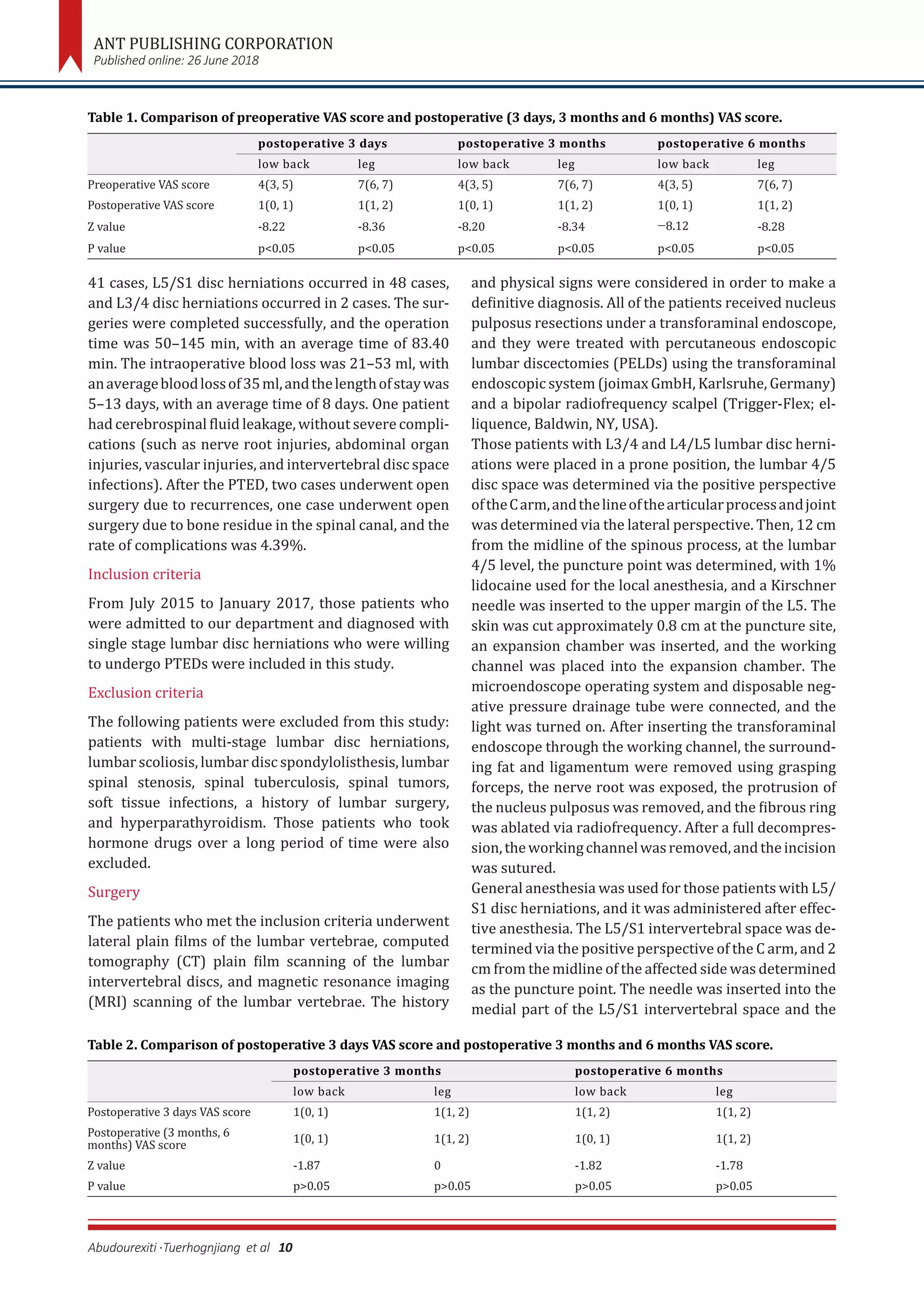 Percutaneous Transforaminal Endoscopic Discectomy In The Treatment Of
