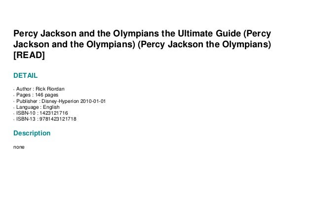 Percy Jackson And The Olympians The Ultimate Guide Percy Jackson