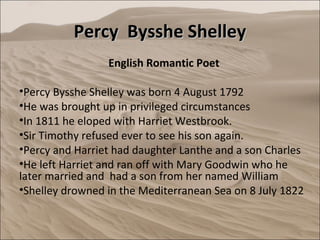 Percy bysshe shelley | PPT