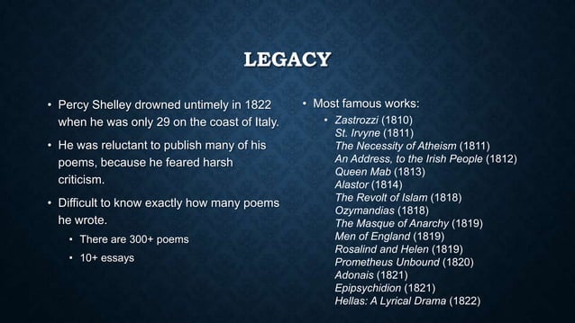 Percy bysshe shelley | PPTX