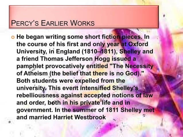 Percy bysshe shelly | PPTX | Personal Celebrations & Life Events