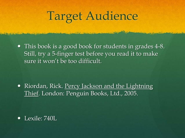 Percy Jackson | PPTX | Fantasy | Genres