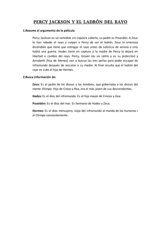 Percy jackson y el ladrón del rayo | DOCX