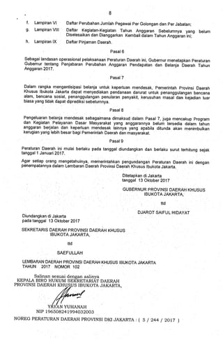 Perubahan Anggaran Pendapatan dan Belanja Daerah Tahun 2017 | PDF