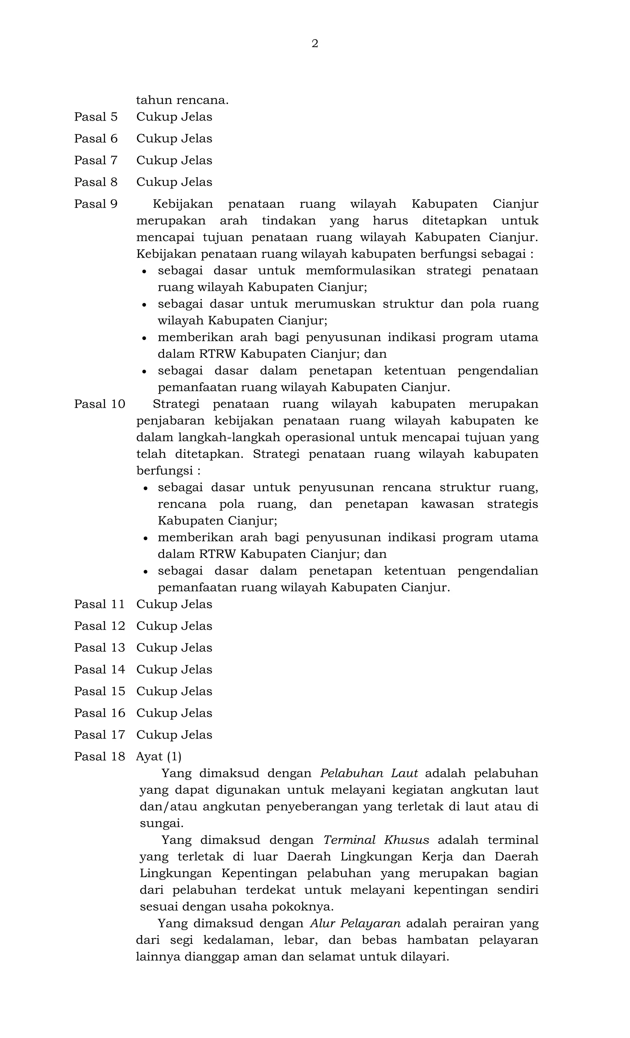 Penjelasan Perda Cianjur No 17 Tahun 2012 | PDF