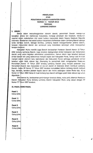 Perda kabupaten muna | PDF