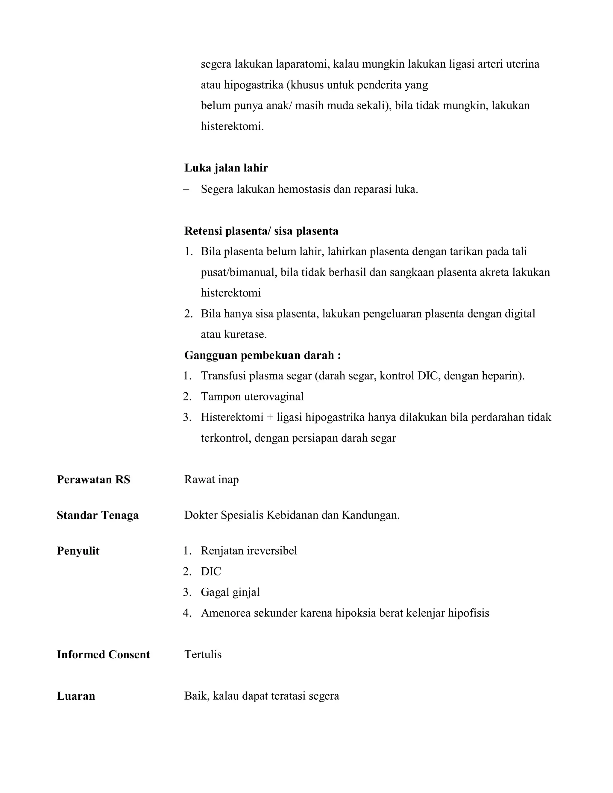 Perdarahan pasca persalinan | PDF