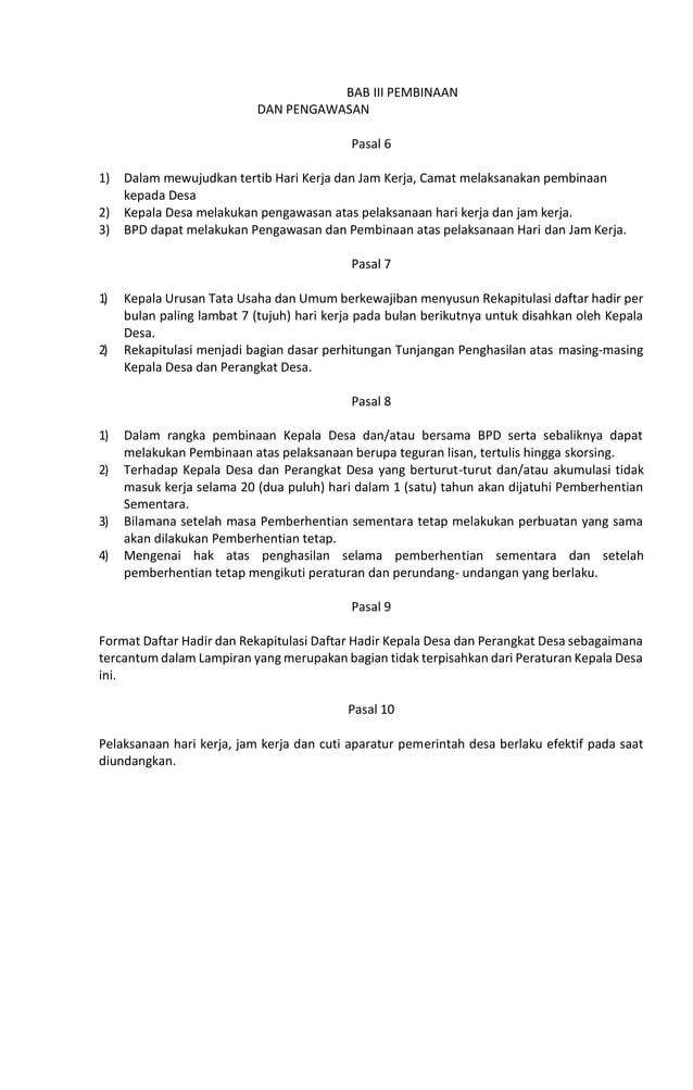 PERDES JAM HARI KERJA | PDF