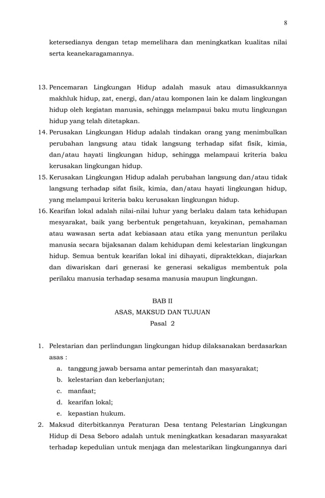 PERDES 3 TENTANG PELESTARIAN LINGKUNGAN HIDUP | PDF
