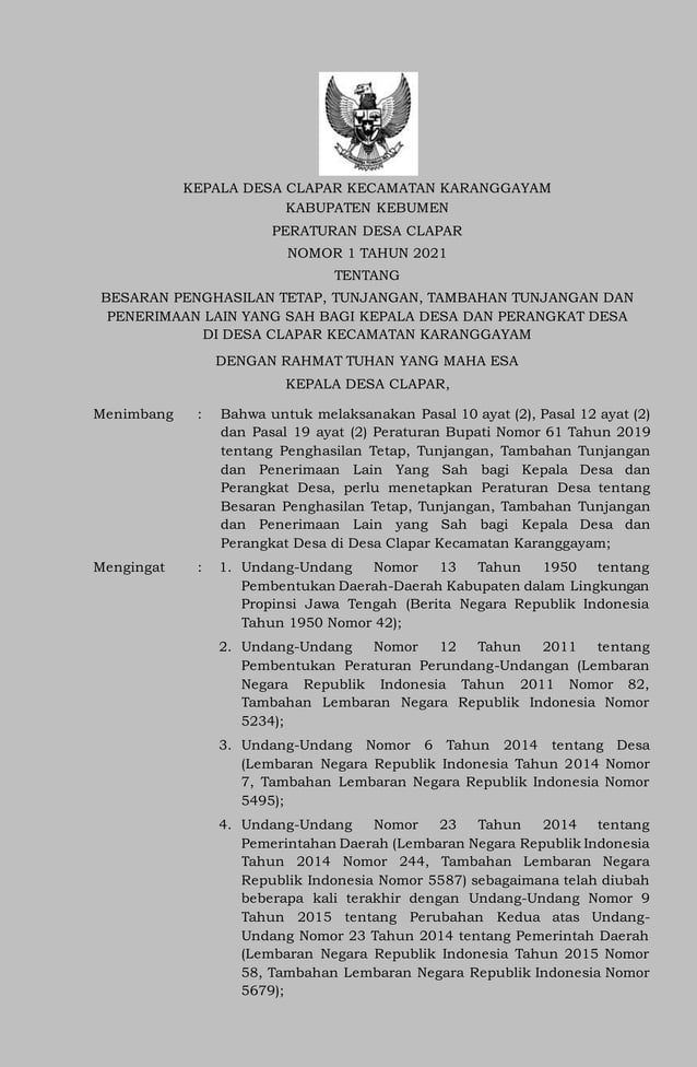 PERDES NO 1 Tahun 2021 | DOC